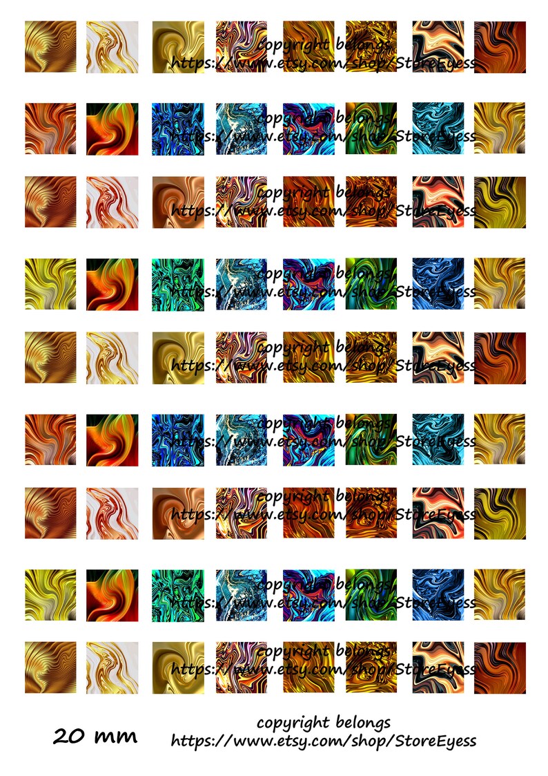 Mixed Marbles Squares and Scrabble Tiles Digital Collage - Etsy