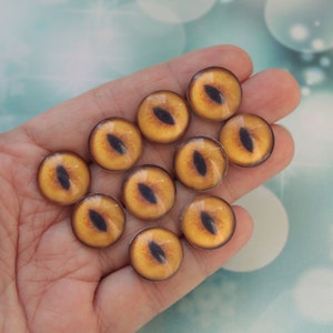 Yellow Glass Eyes for Fox Taxidermy Glass Eyes for Toy Cabochons Eyes ...