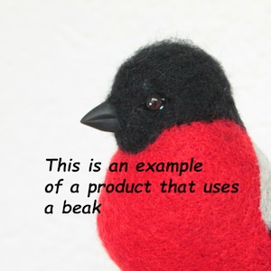 Realistic Plastic Black Bird Beaks Set, Animal Beak, Titmouse, Sparrow ...