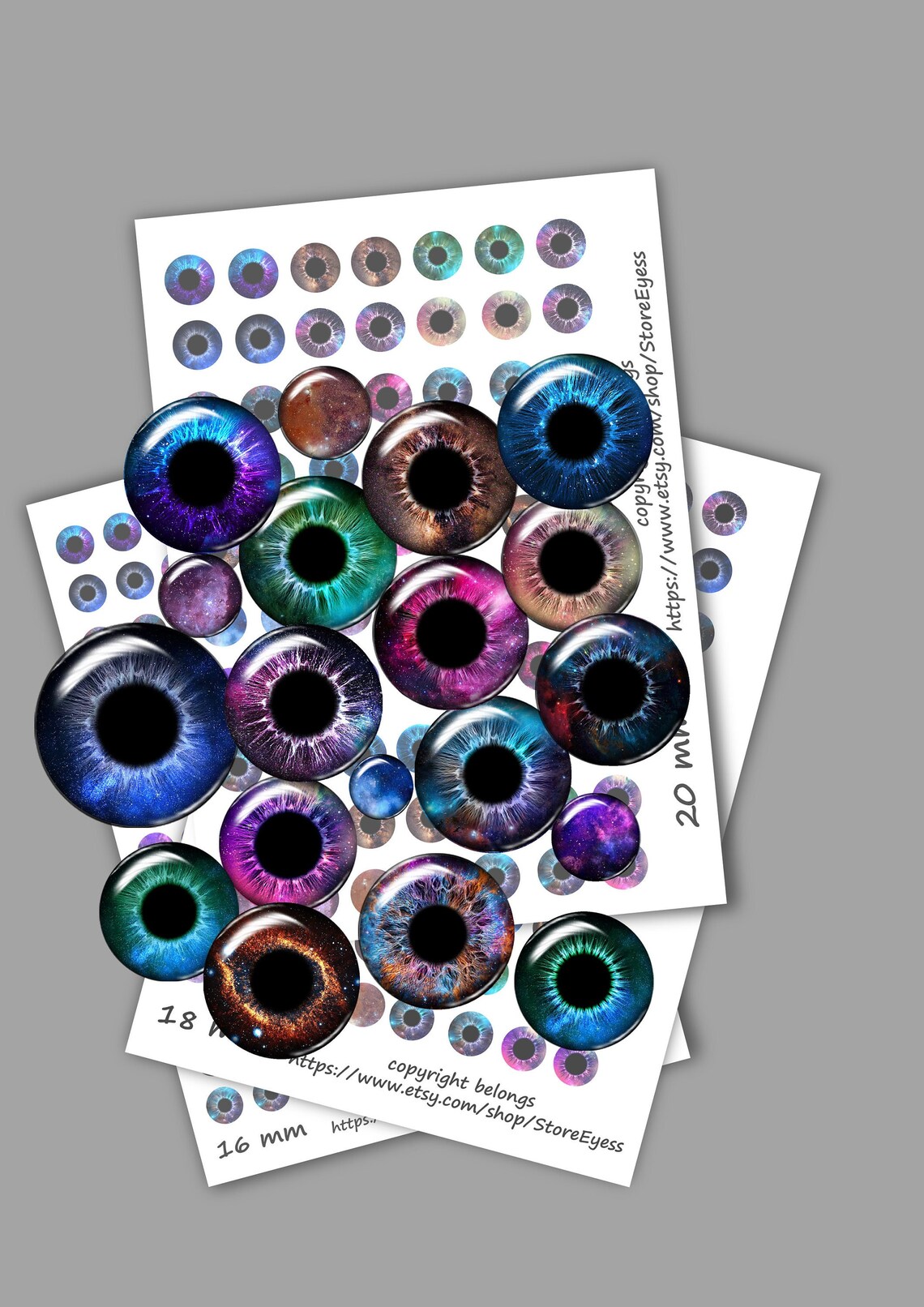 Galaxy Galaxies Nebula Space Doll Eyes Big Pupils Digital Collage ...