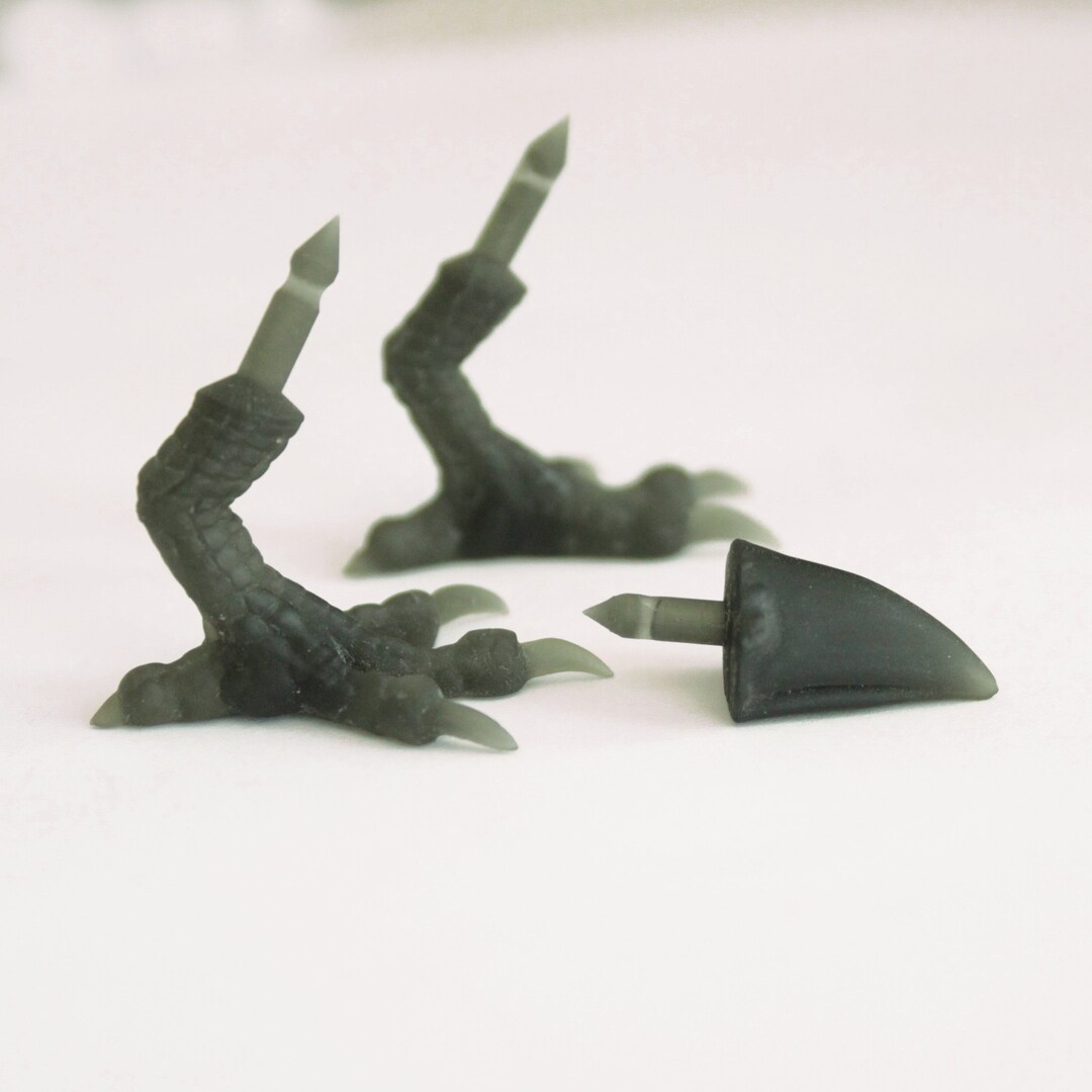 Realistic Plastic Set of Paws and Beak for a Crow, for Toy, Bird Feet ...