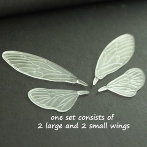 5 Set of Transparent Plastic Wings for Fairies, Dragonfly, Butterfly ...