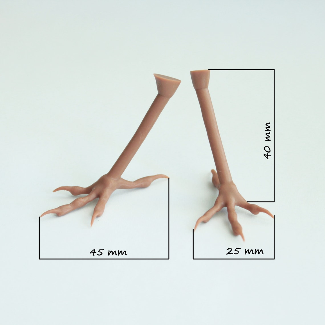 Brown Realistic Plastic Bird Paws, for Toy, Animal Feet, Sparrow ...