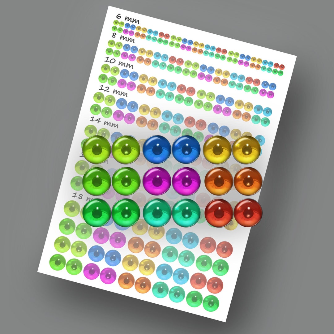 Anime Eyes Printable Instant Download Digital Collage Sheet 6 Mm 8 Mm ...