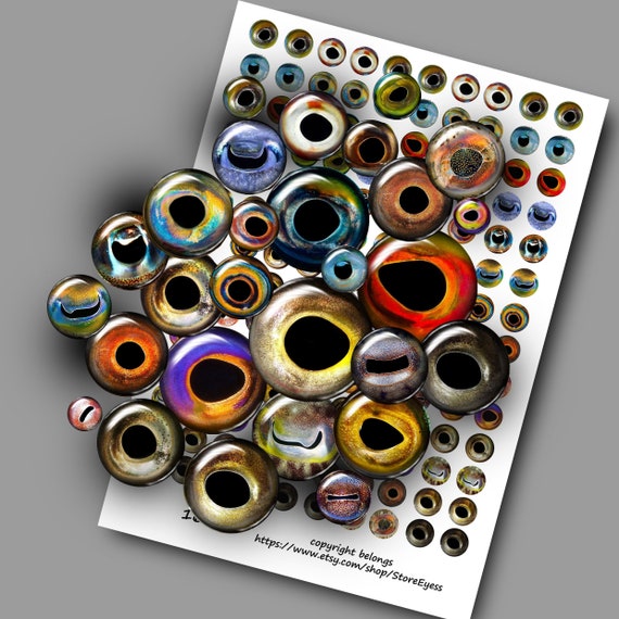 Realistic Octopus Reptile Fish Eyes for Fishing Lure Taxidermy - Etsy