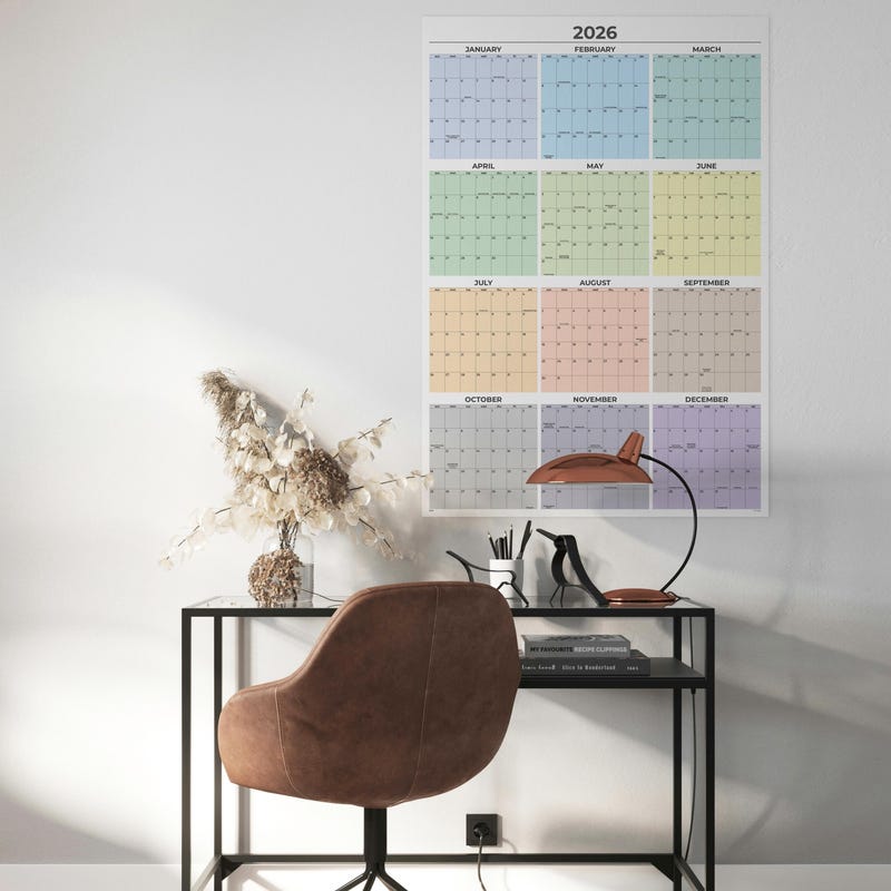 Year Calendar 2026 Erasable - Etsy