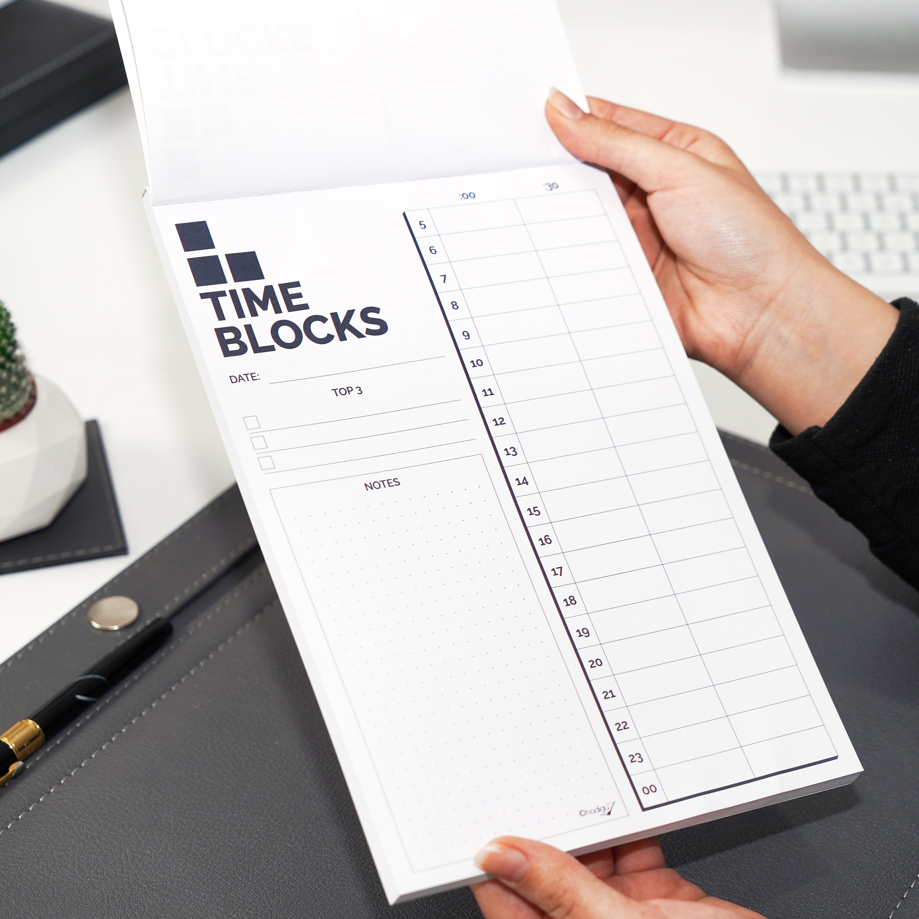 Hadigu Time Blocking Planner Notepad 10"x7" Hardcover, Daily Time Box ...