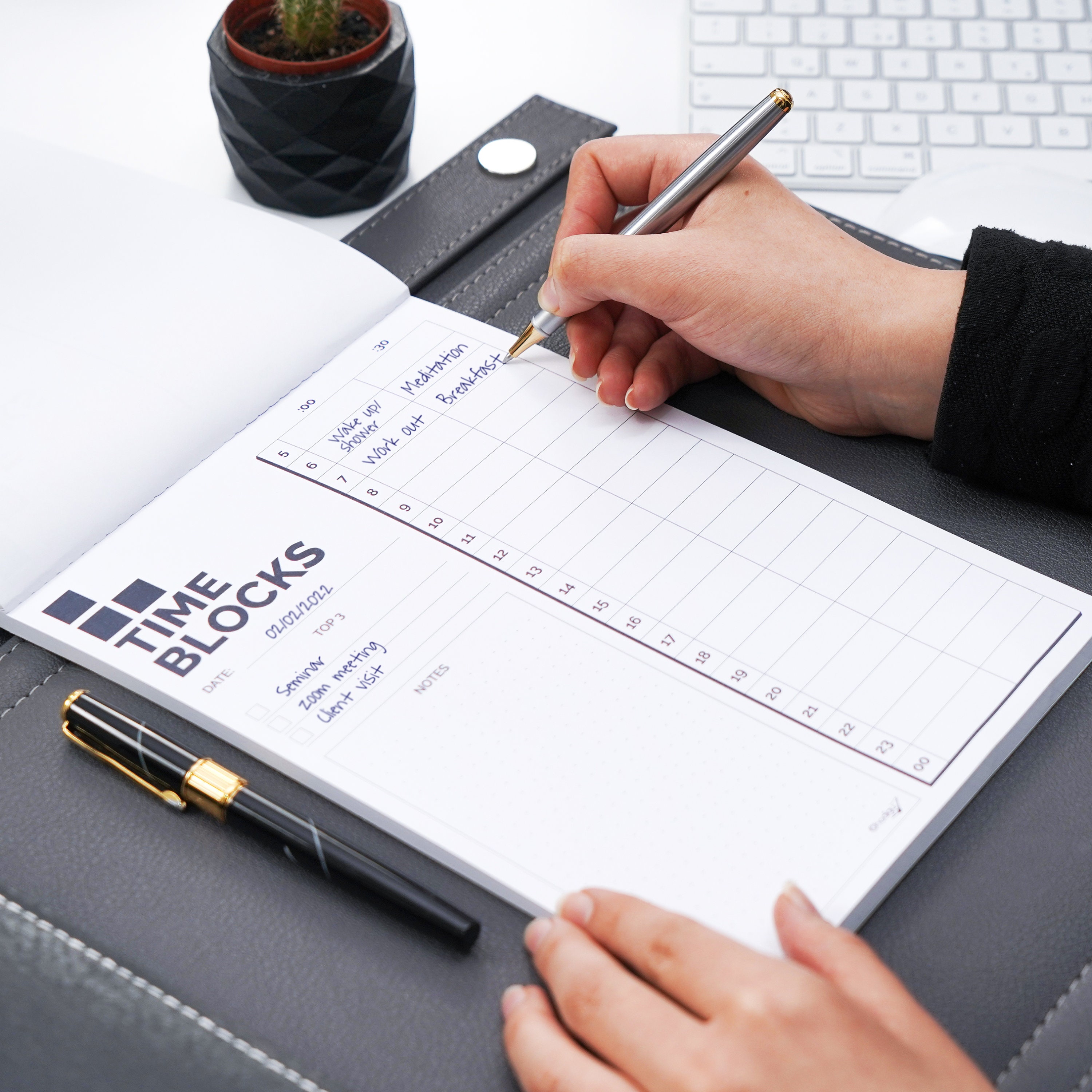 Hadigu Time Blocking Planner Notepad 10"x7" Hardcover, Daily Time Box ...