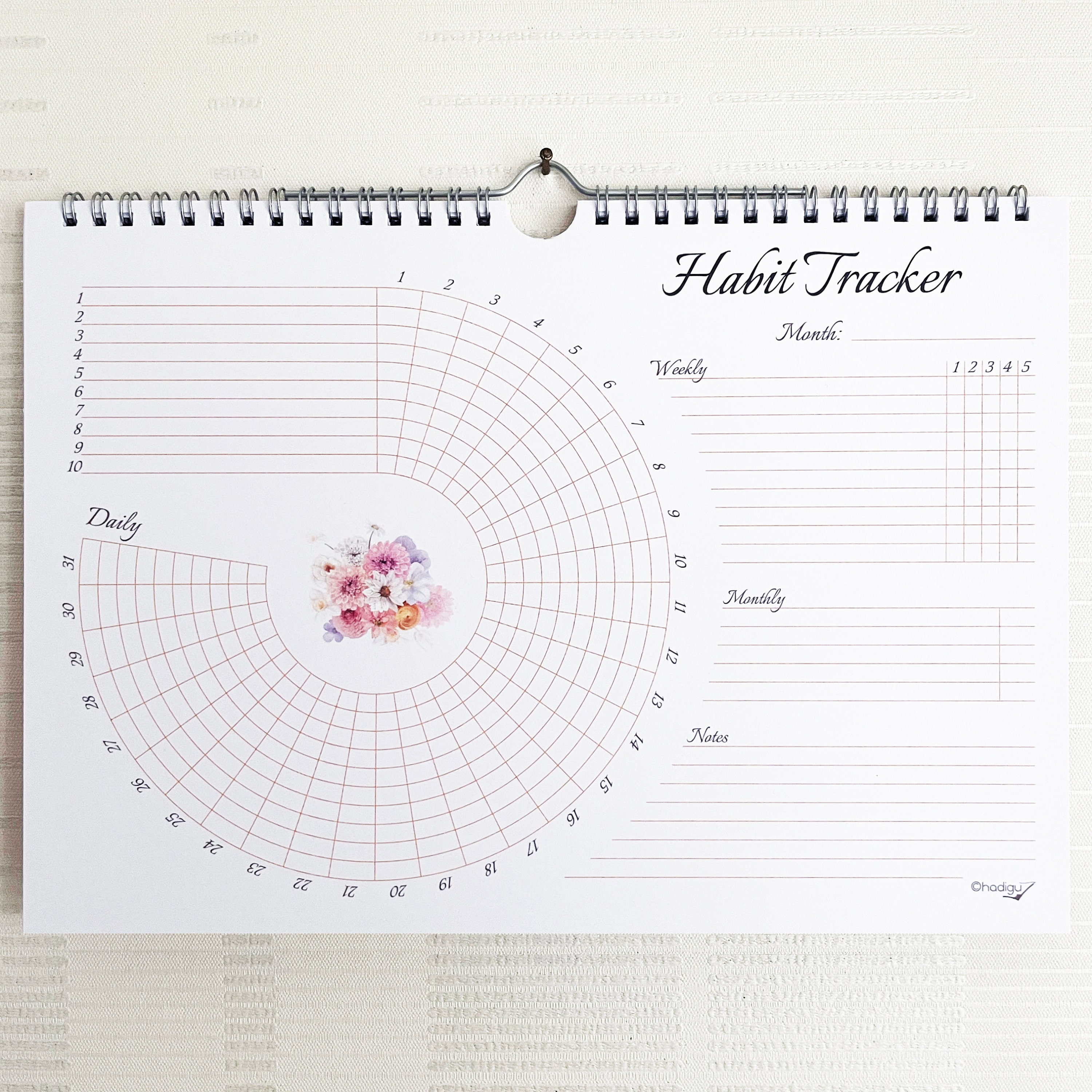 Habit Tracker Calendar, Habit Tracker Journal (rounded Style) by Hadigu ...