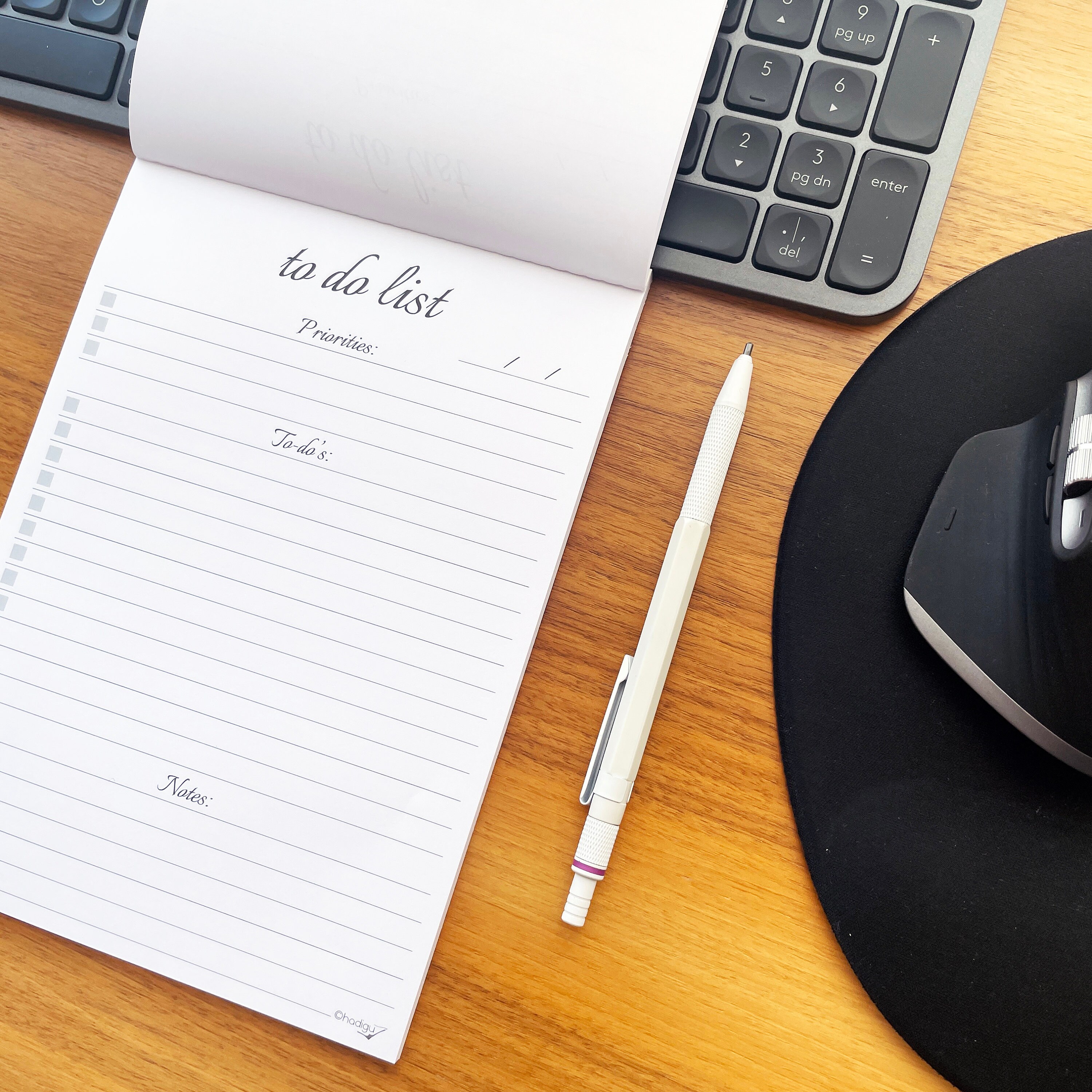 To Do List Notepad by Hadigu A5 Size Classical Style Layout Firmly ...