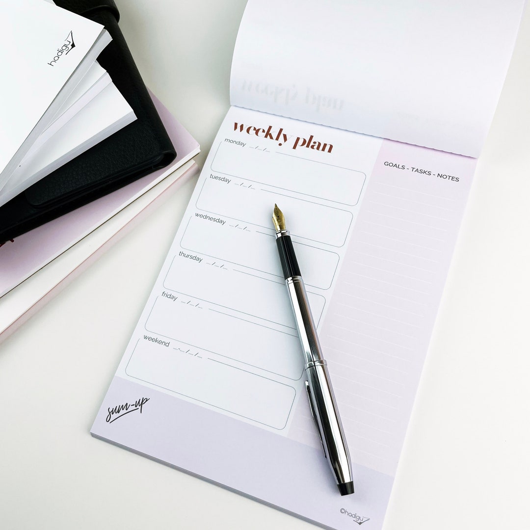 Weekly Planner Notepad A5 Size 8.3x5.8 Undated Weekly Planner, Weekly ...