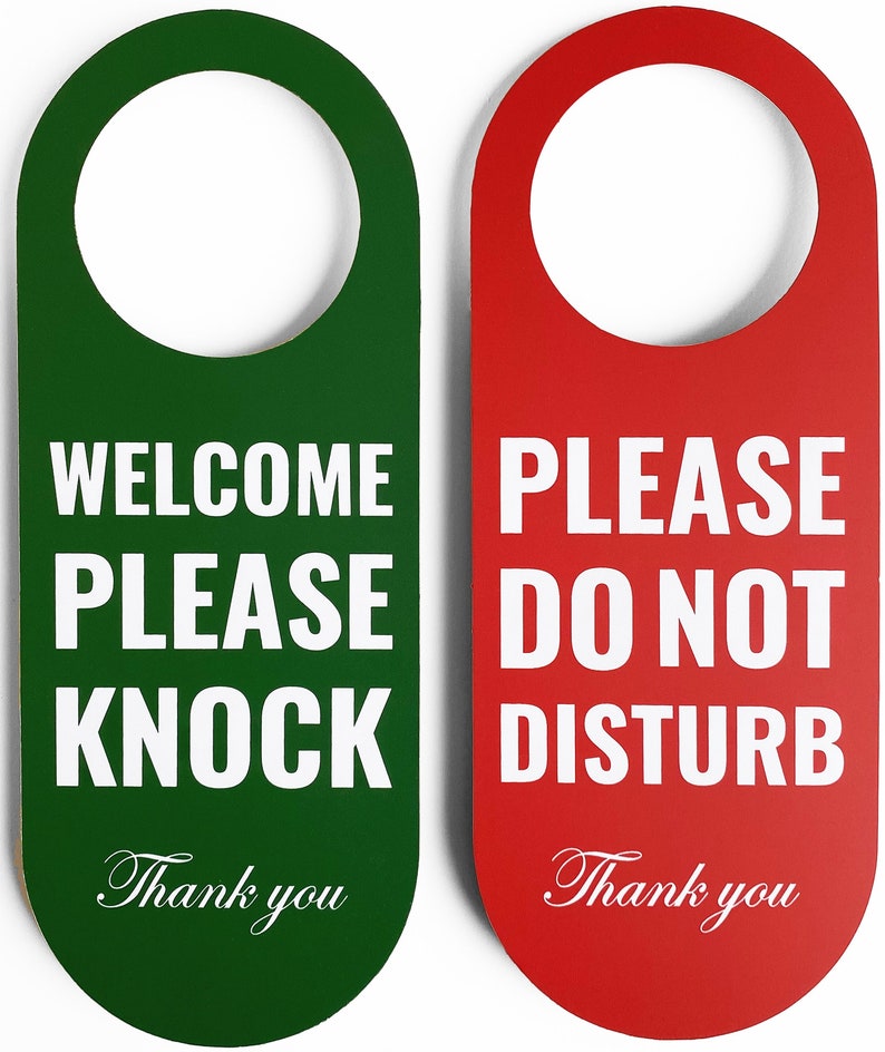 Do Not Disturb Sign, 2 Pack, Green and Red Colors, Easy to Read, High ...