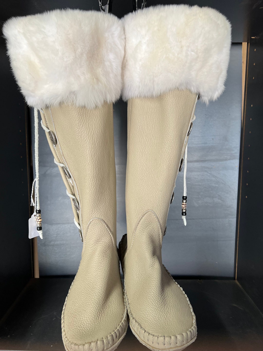 Grounding Shoes Custom Handmade by Me in California. Beige Knee High ...