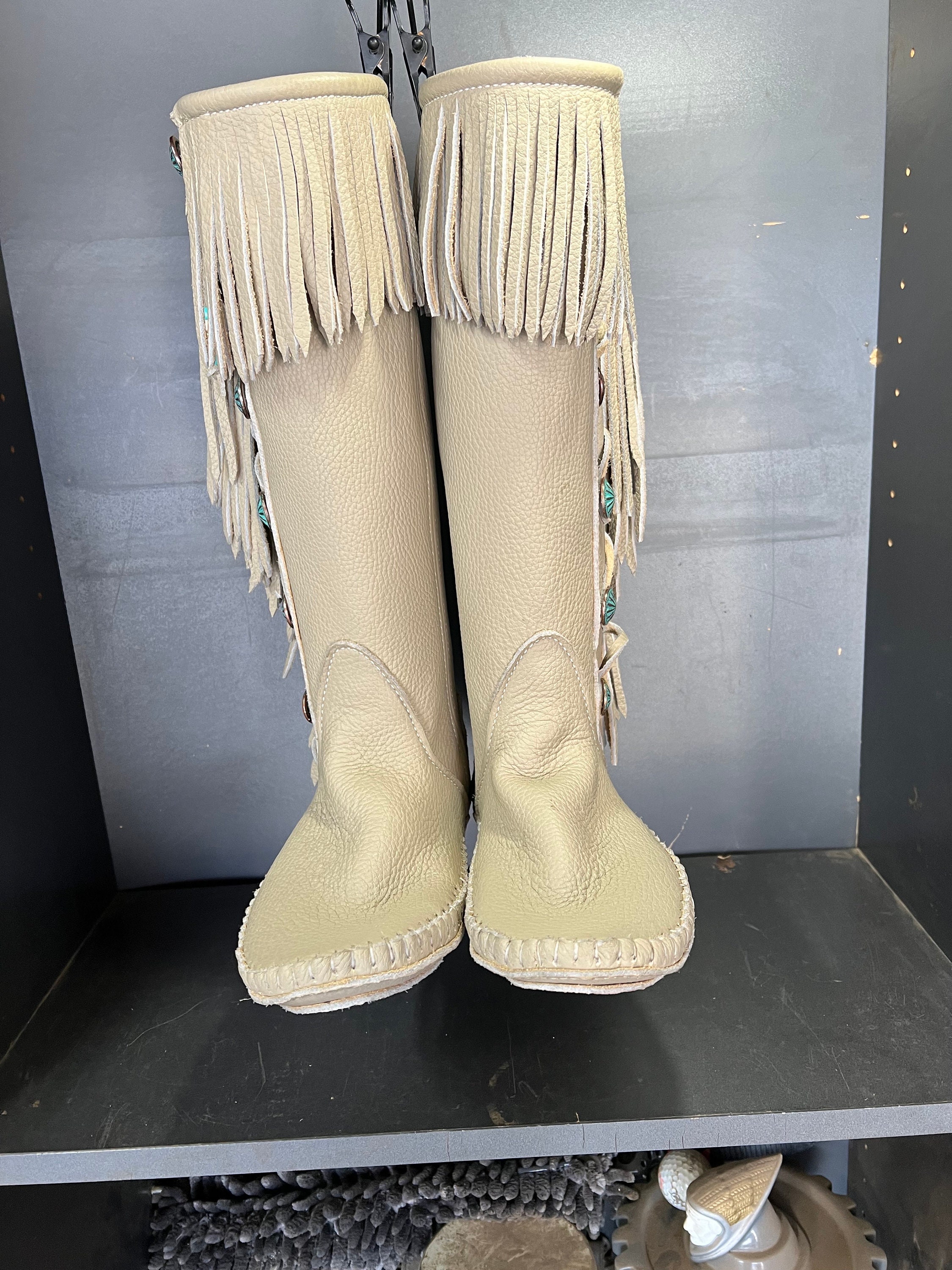 Grounding Shoes Custom Order Handmade by Me in California. Beige Moose ...