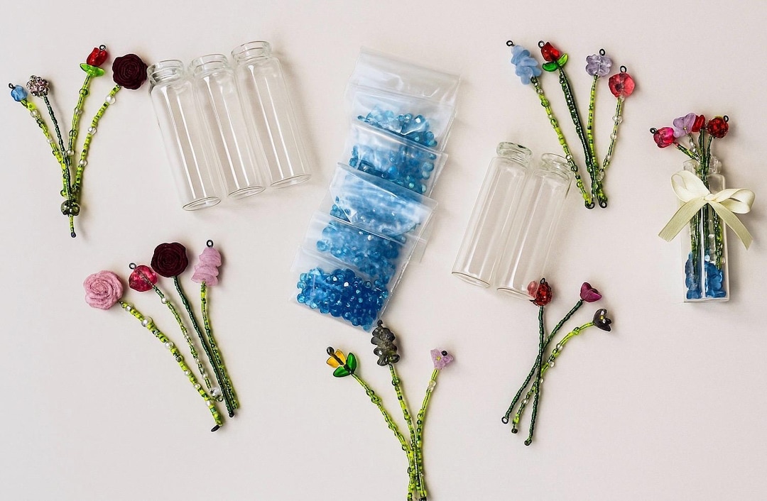 Diy Mini Beaded Floral Arrangements - Etsy