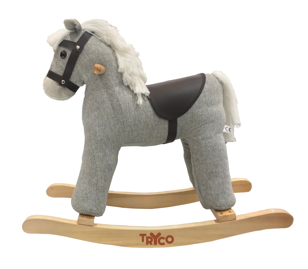 Milo Gray Rocking Horse 1st Birthday Gift Customizable - Etsy