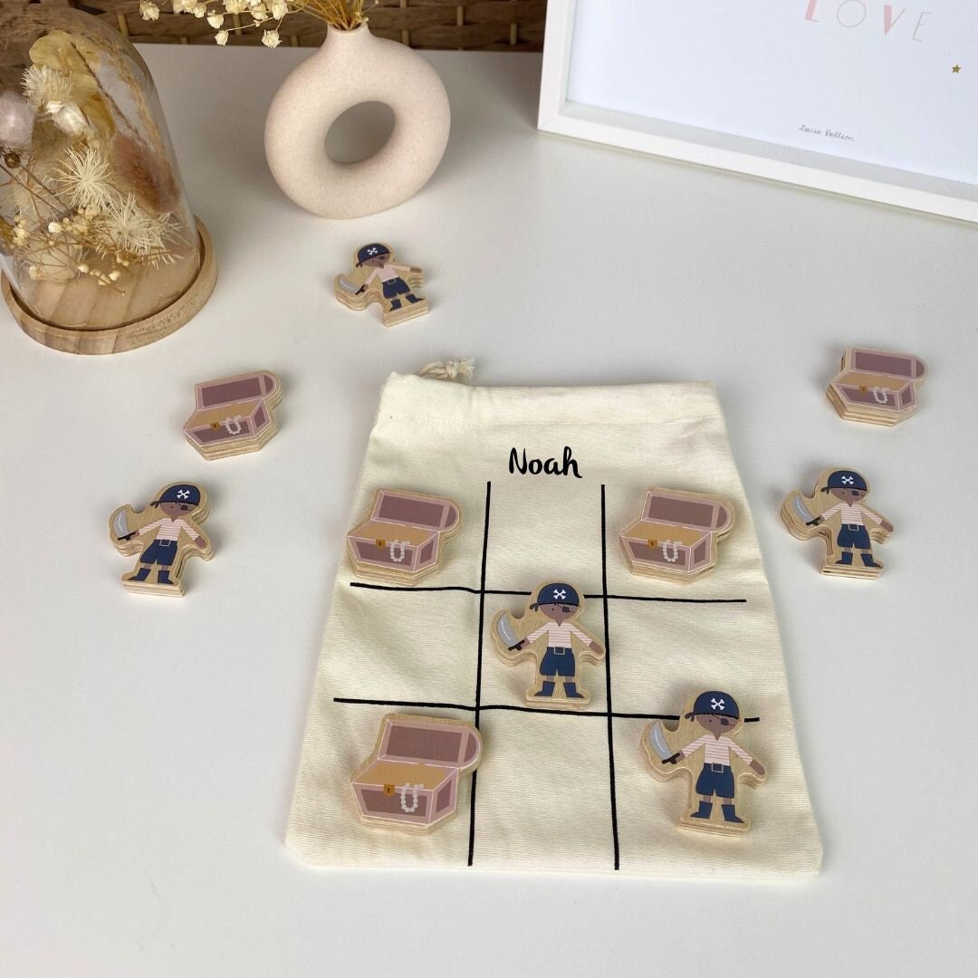 Tic Tac Toe Game Pirate, Board Game, Personalized Board Game, Games ...