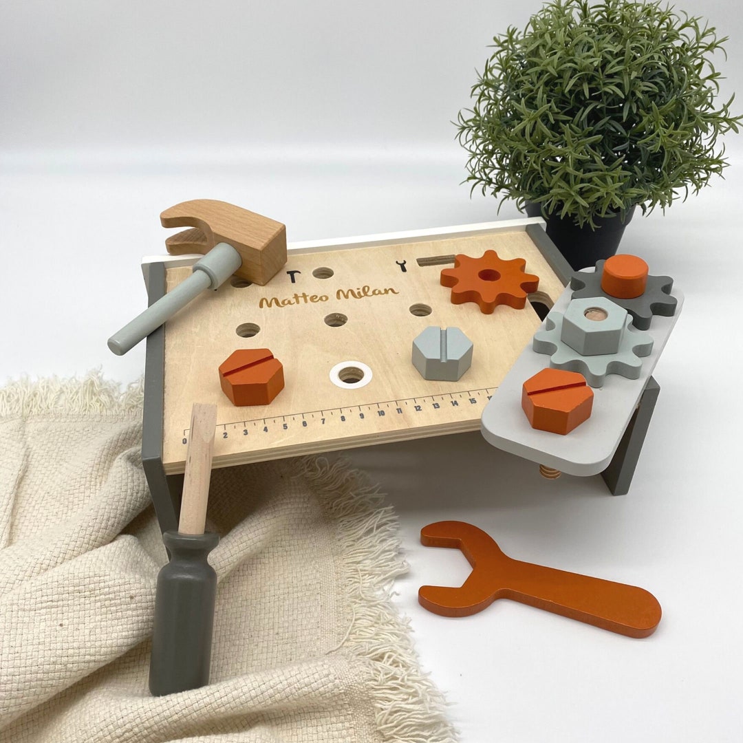 Birthday Gift, Wooden Toy Workbench Table, Personalized Gift, Tryco ...