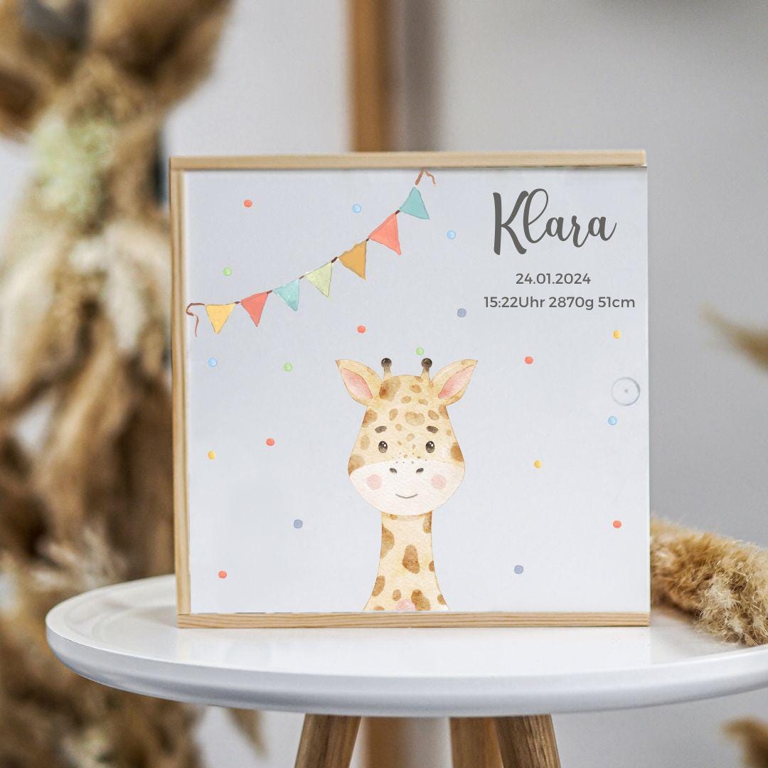 Personalized Memory Box Giraffe, Memory Box, Memory Box Baby, Birth ...