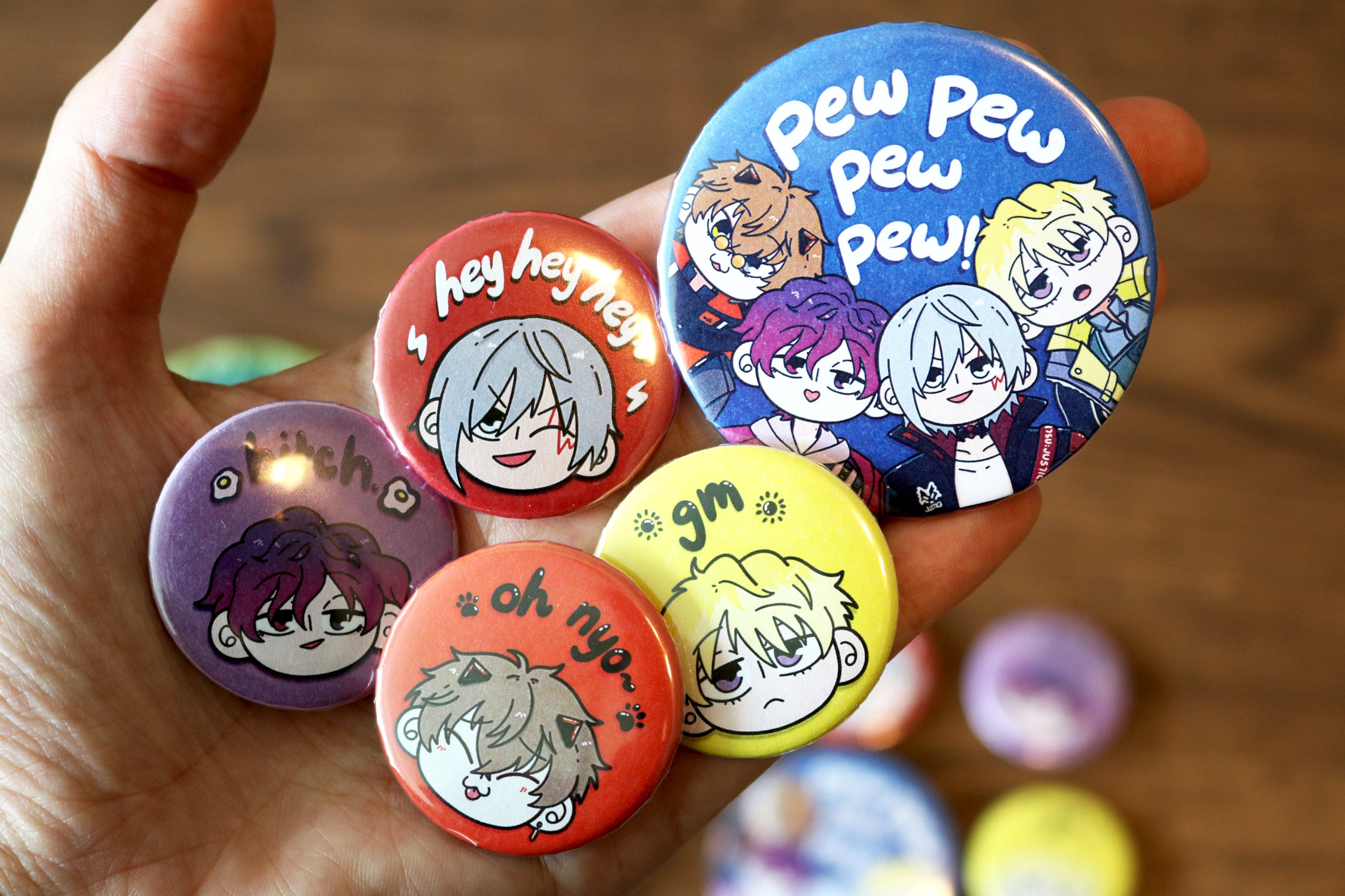 Noctyx Button Pins Vtuber Funny Quotes 37-58 Mm Pins - Etsy