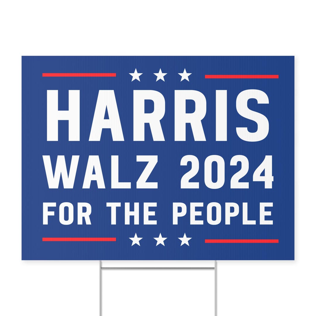 Harris Walz Yard Sign, Kamala Harris Tim Walz Lawn Sign, Harris Walz ...