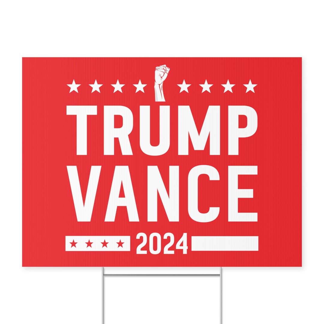 Trump Vance 2024 Yard Lawn Sign, Trump Vance Lawn Sign, Trump JD Vance ...