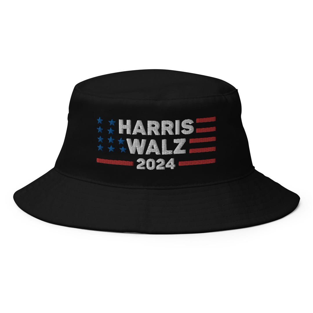 Harris Walz 2024 Bucket Hat, Harris Walz Embroidered Bucket Hat, Kamala ...