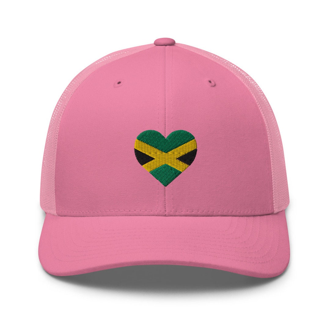 Jamaica Embroidered Hat, Jamaican Flag Trucker Cap, Jamaican Hat - Etsy