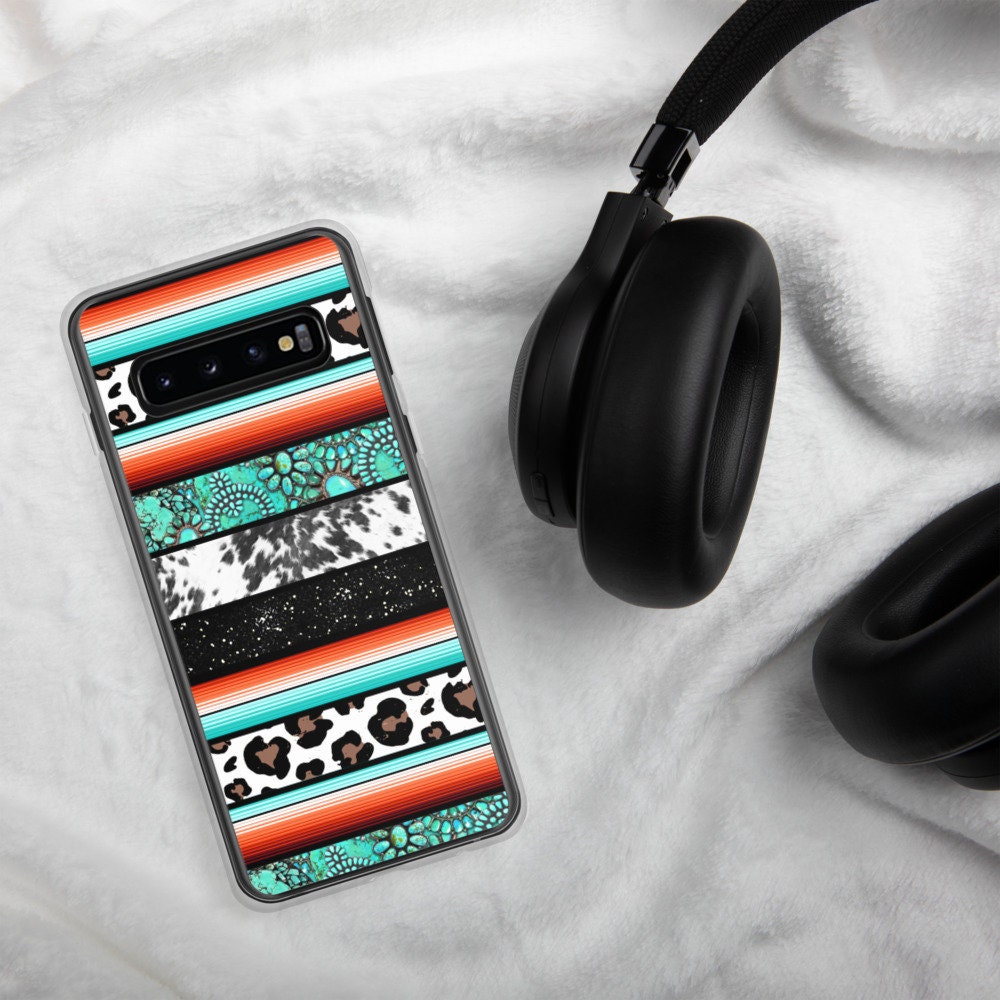 Western Pattern Phone Case Serape Boho Cheetah Turquoise - Etsy