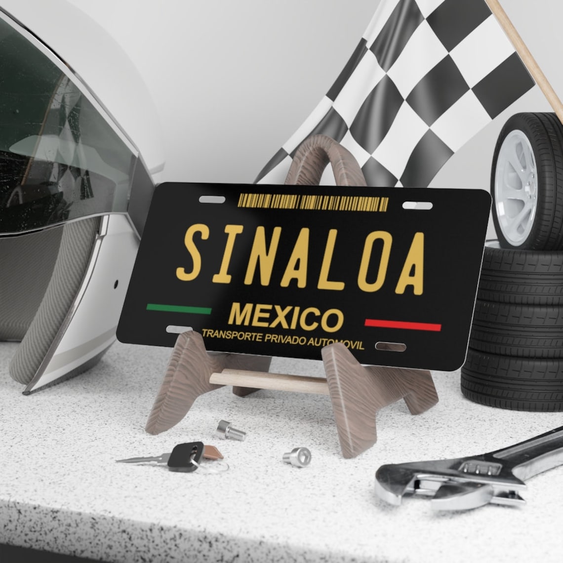 Sinaloa License Plate Modern Black, Mexican State Car Plate, Placas ...