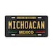 Michoacan License Plate Modern Black, Mexican State Car Plate, Placas ...