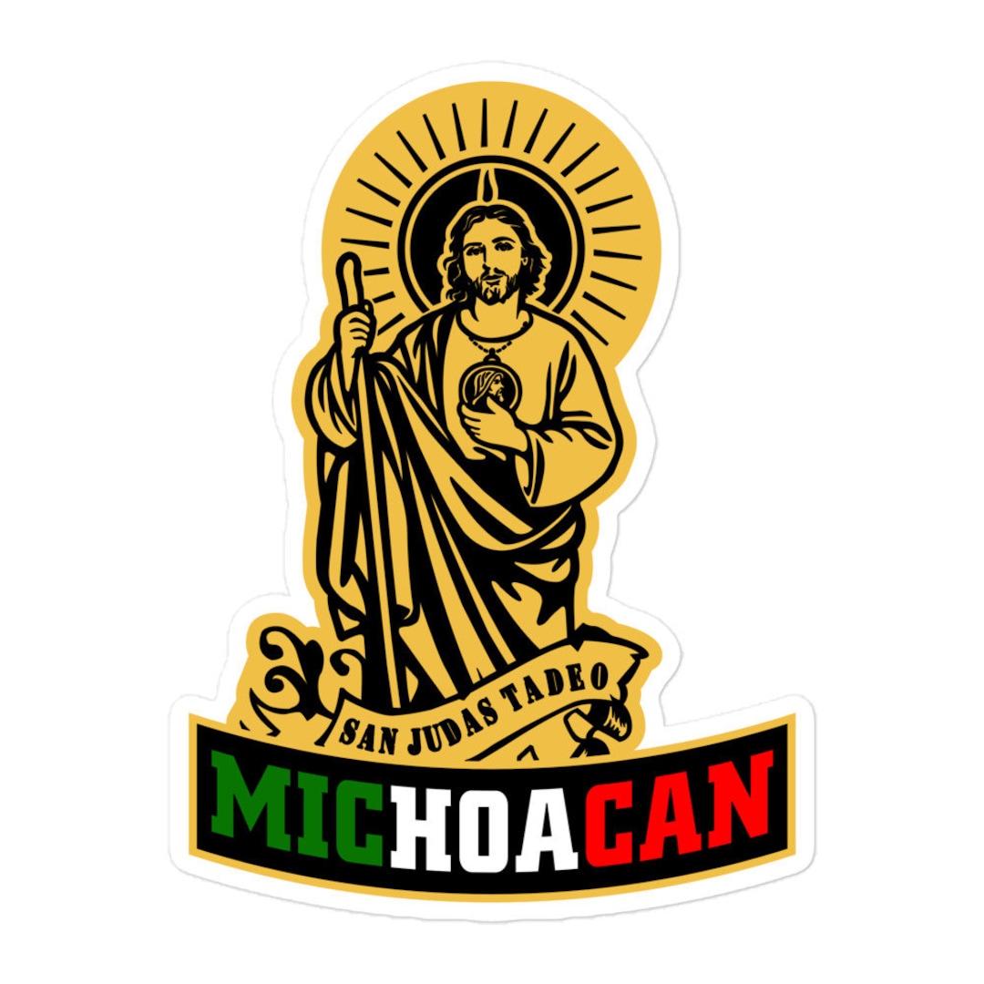 Michoacan Sant Judas Tadeo Sticker, Michoacan San Judas Tadeo Decal ...