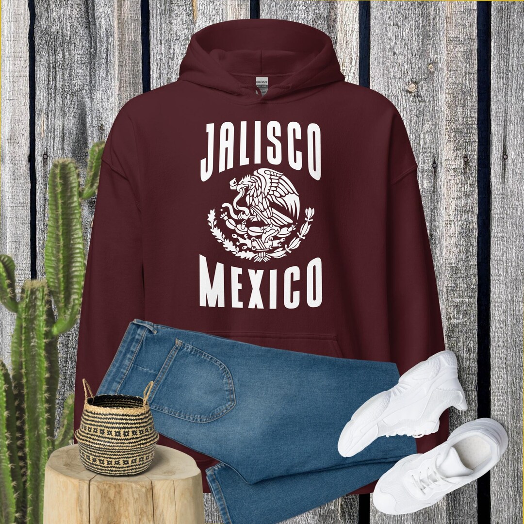 Jalisco With Mexico Coat of Arms Unisex Hoodie, Jalisco Mexico Hoodie ...