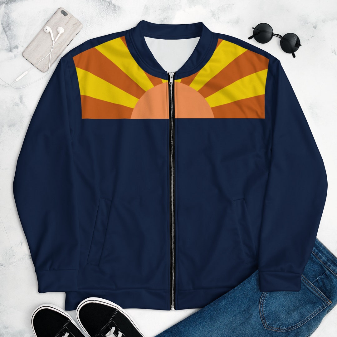 Navy Rising Sun Bomber Jacket Unisex Bomber Jacket - Etsy