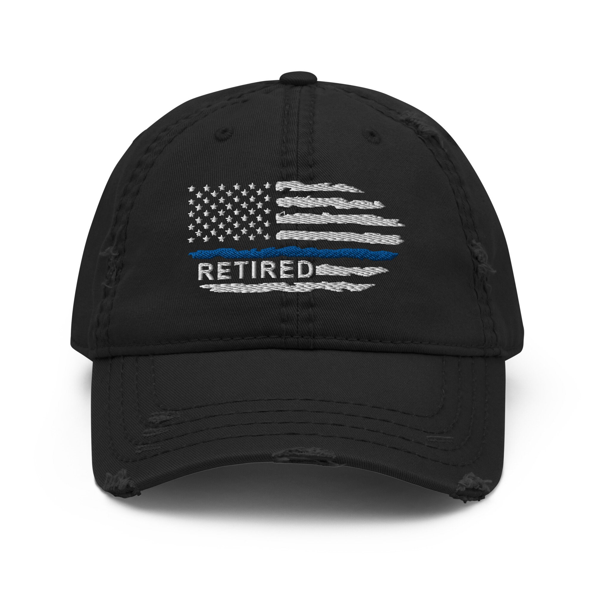 Thin Blue Line Retired USA Flag Police Hat - Etsy
