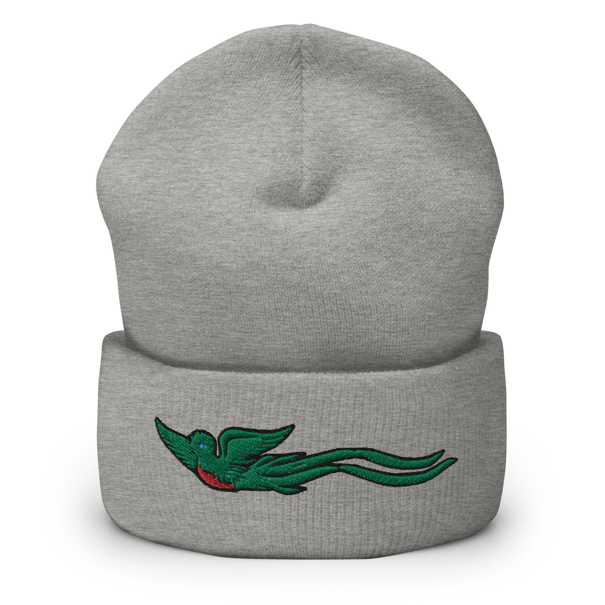 Guatemala Quetzal Embroidered Cuffed Beanie, Guatemalan Quetzal Beanie ...
