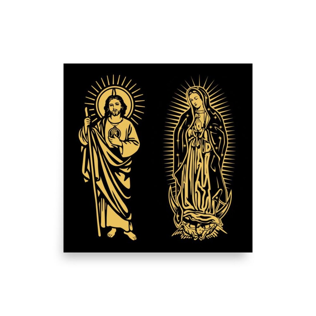 Virgen Maria San Judas Tadeo Poster, Saint Jude Thaddeus Poster ...