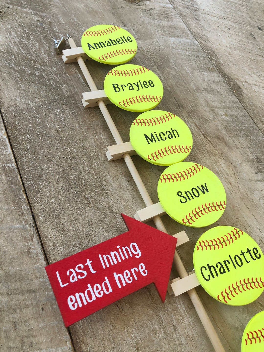 Personalized Softball/baseball Dugout Lineup Tool - Etsy