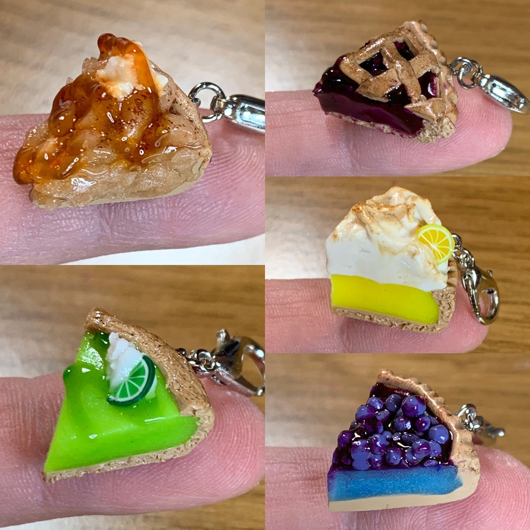 Pie Charm, Pie Earrings, Food Jewelry, Miniature Food, Clay Food, Pie ...