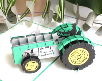 Tractor Pop up Card - Etsy