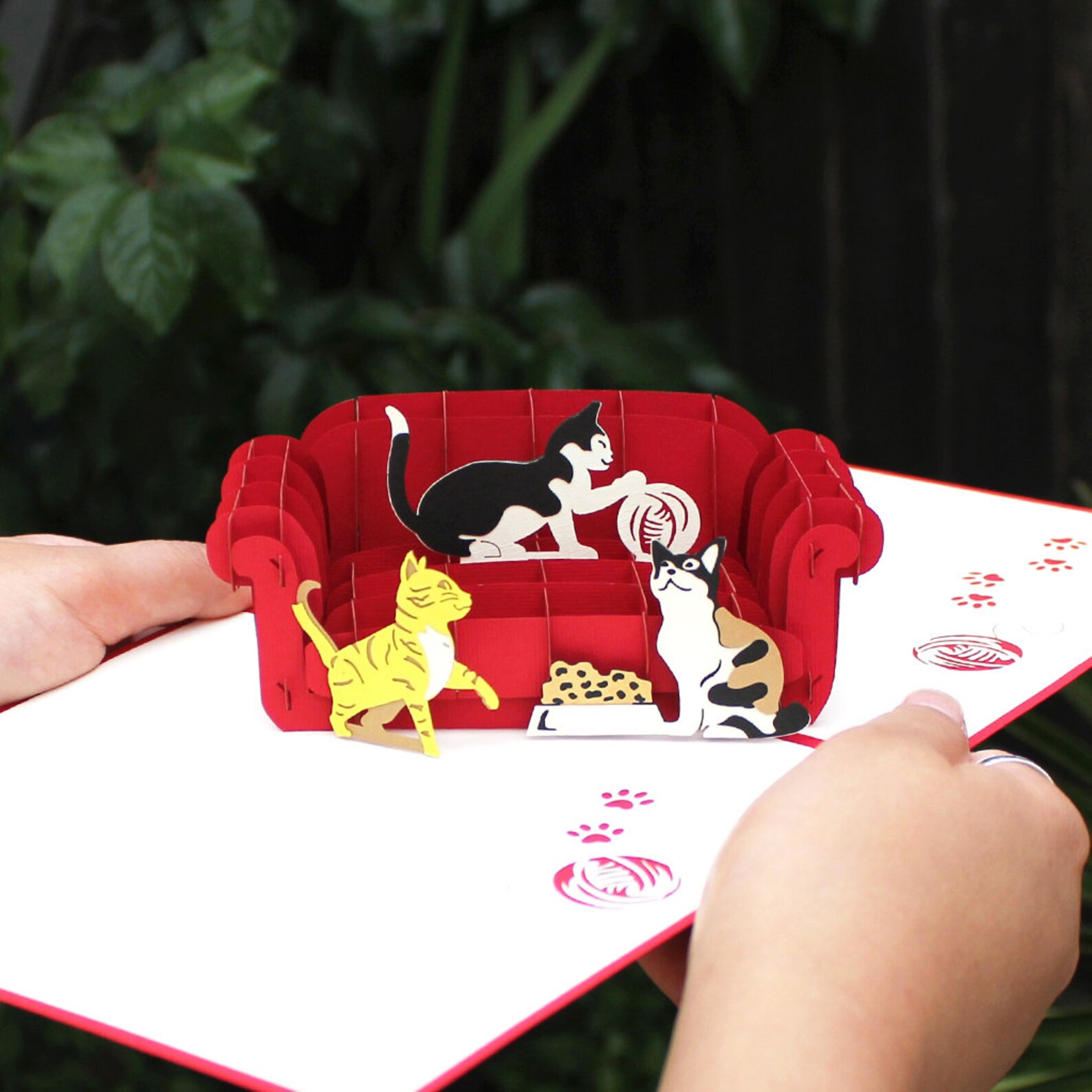 Cat Birthday Pop up Card Cat Lovers Gift Mothers Day Cards | Etsy