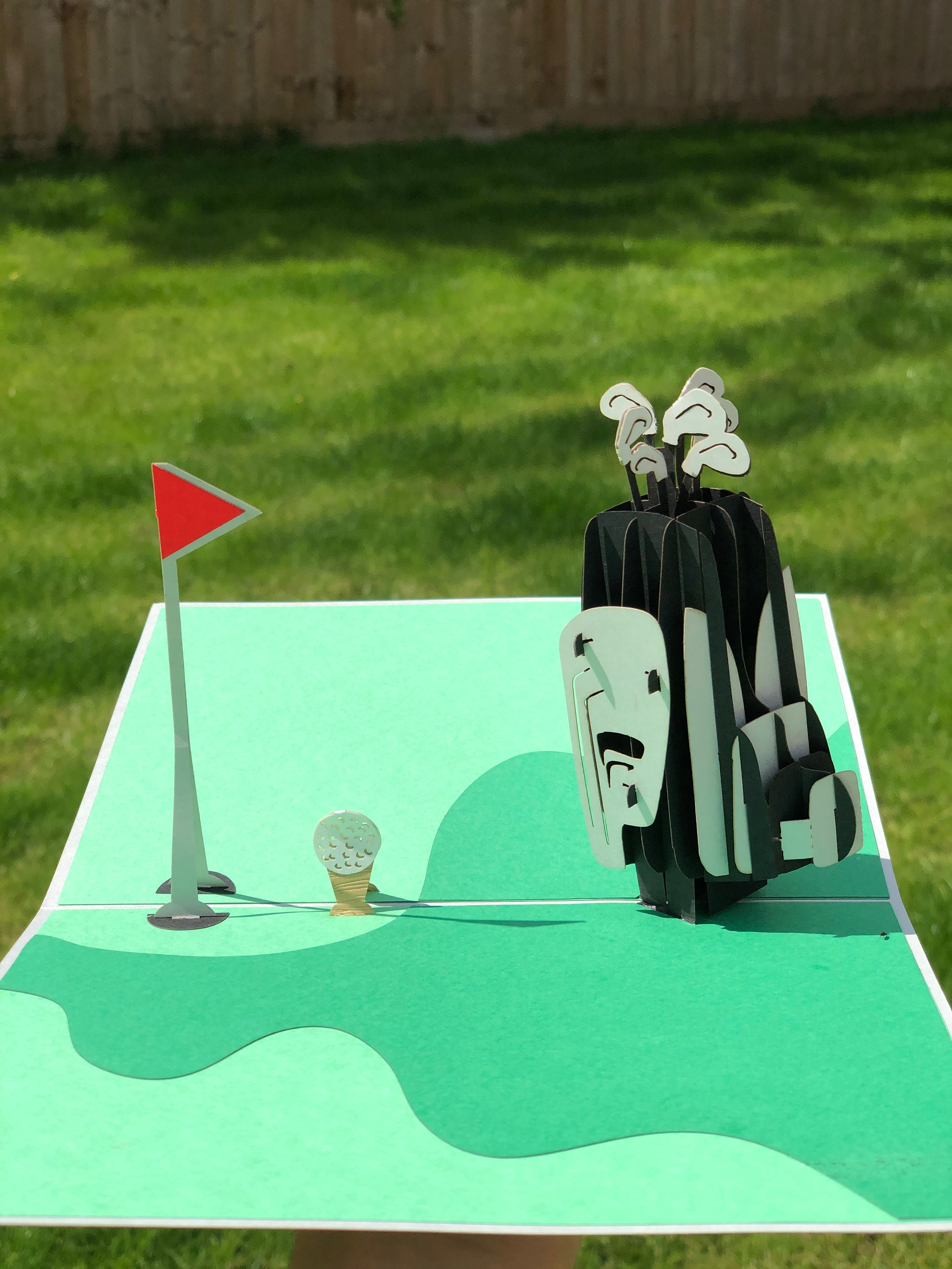Golf Pop up Card Fathers Day Pop up Card 3D Golf Card - Etsy