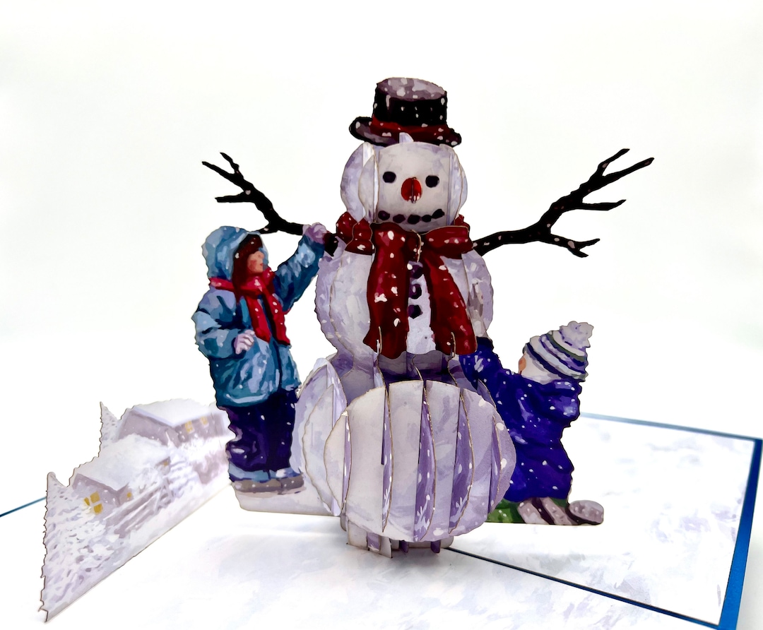 Snowman Pop up Card Christmas Tree Pop up Card Father Christmas Card ...
