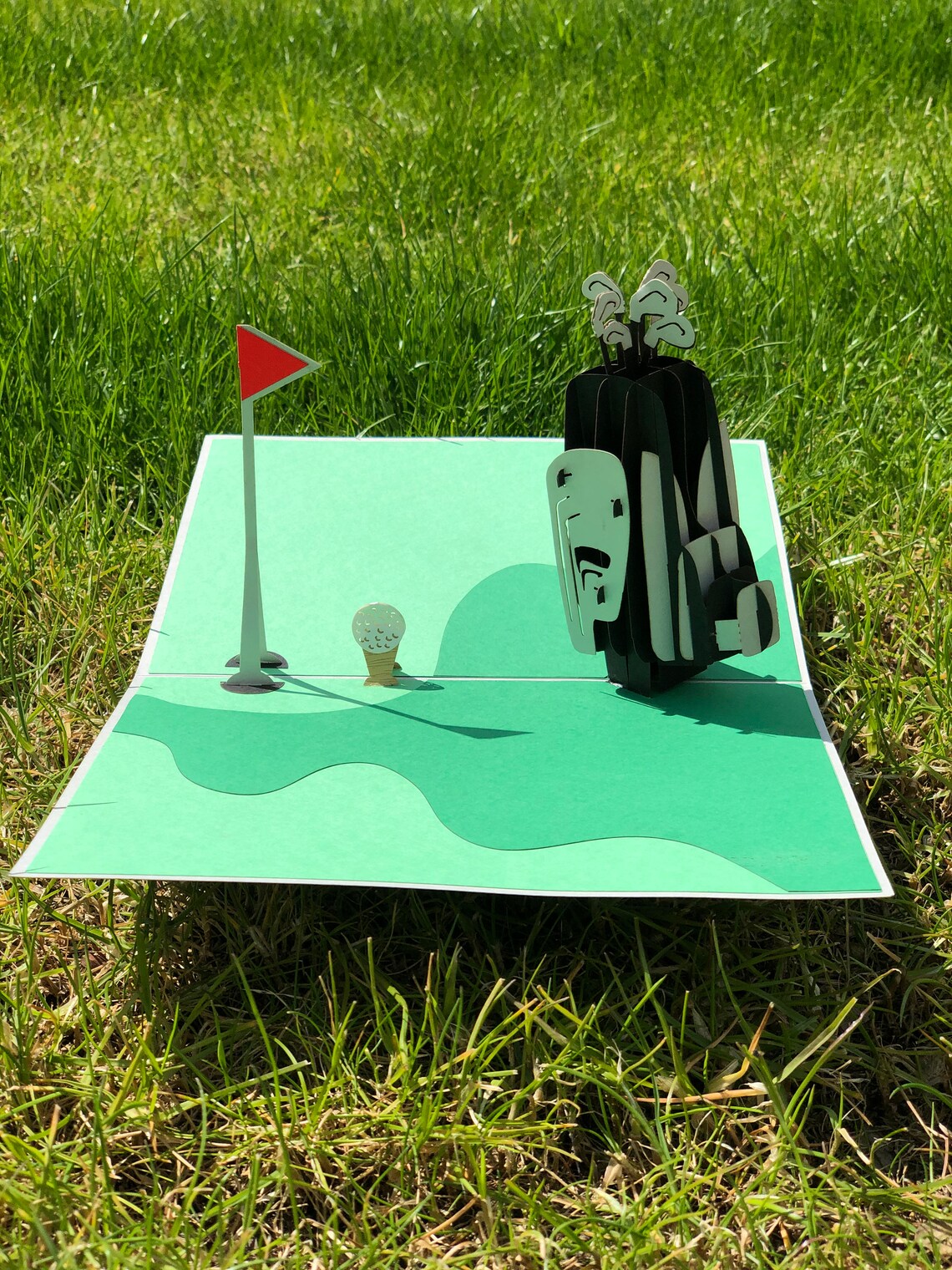 Golf Pop up Card Fathers Day Pop up Card 3D Golf Card | Etsy