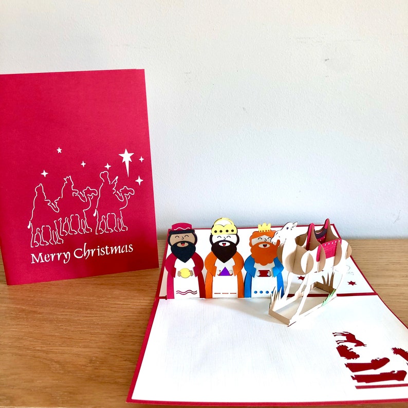 Christmas Yule Log Cake Pop up Card Christmas Card Festive | Etsy