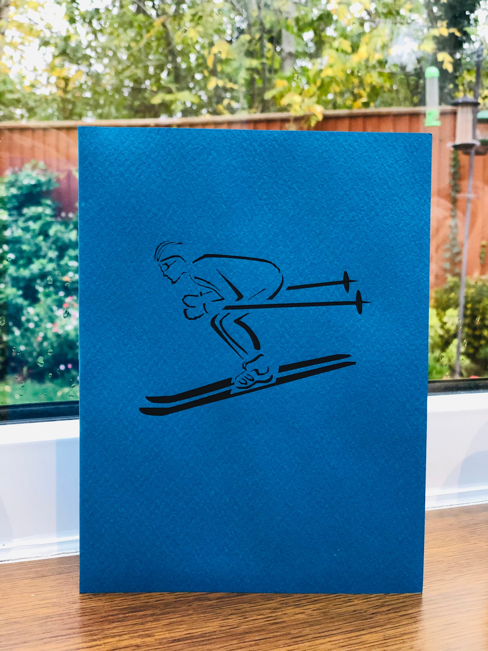 Handmade 3D Skiing Pop up Card - Etsy