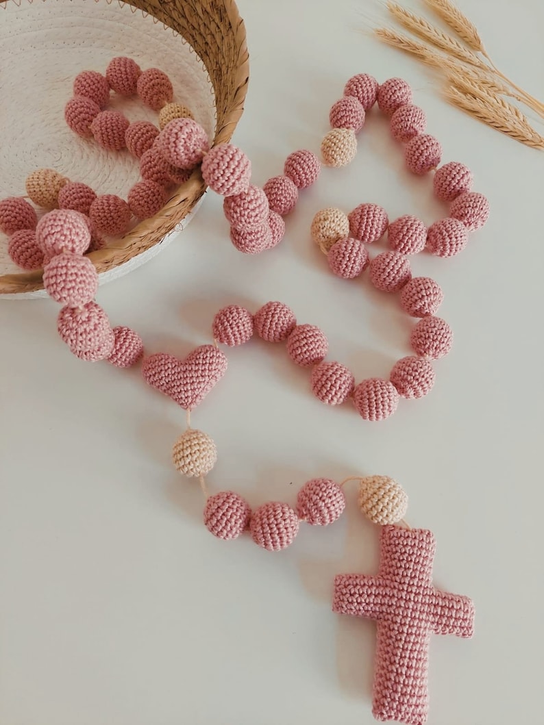 Crochet Rosary Pattern: Amigurumi Wall Decor (english, Portuguese ...