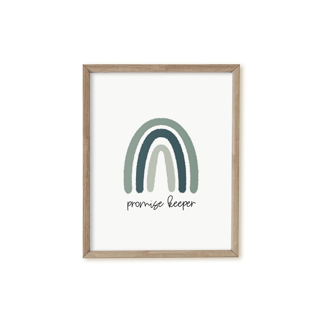 Instant Download Promise Keeper Rainbow, Christian Wall Art, Digital ...