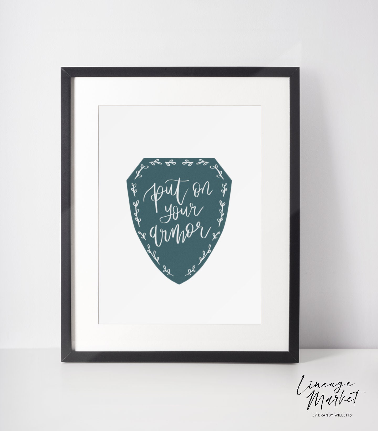 Put on Your Armor, INSTANT DOWNLOAD, Handlettering, Christian Printable ...