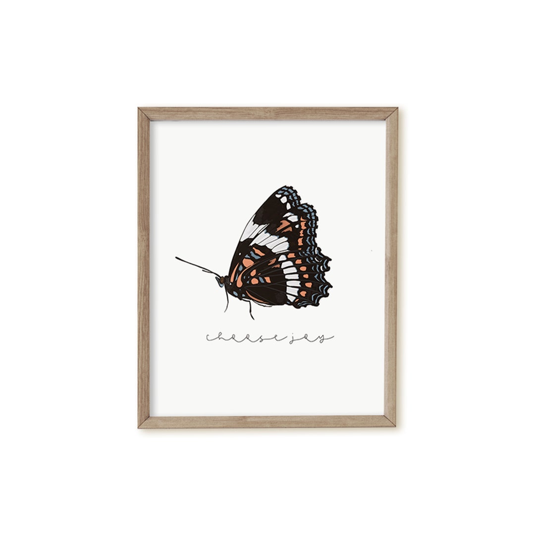 Instant Download Choose Joy Butterfly Wall Art, Digital Art ...
